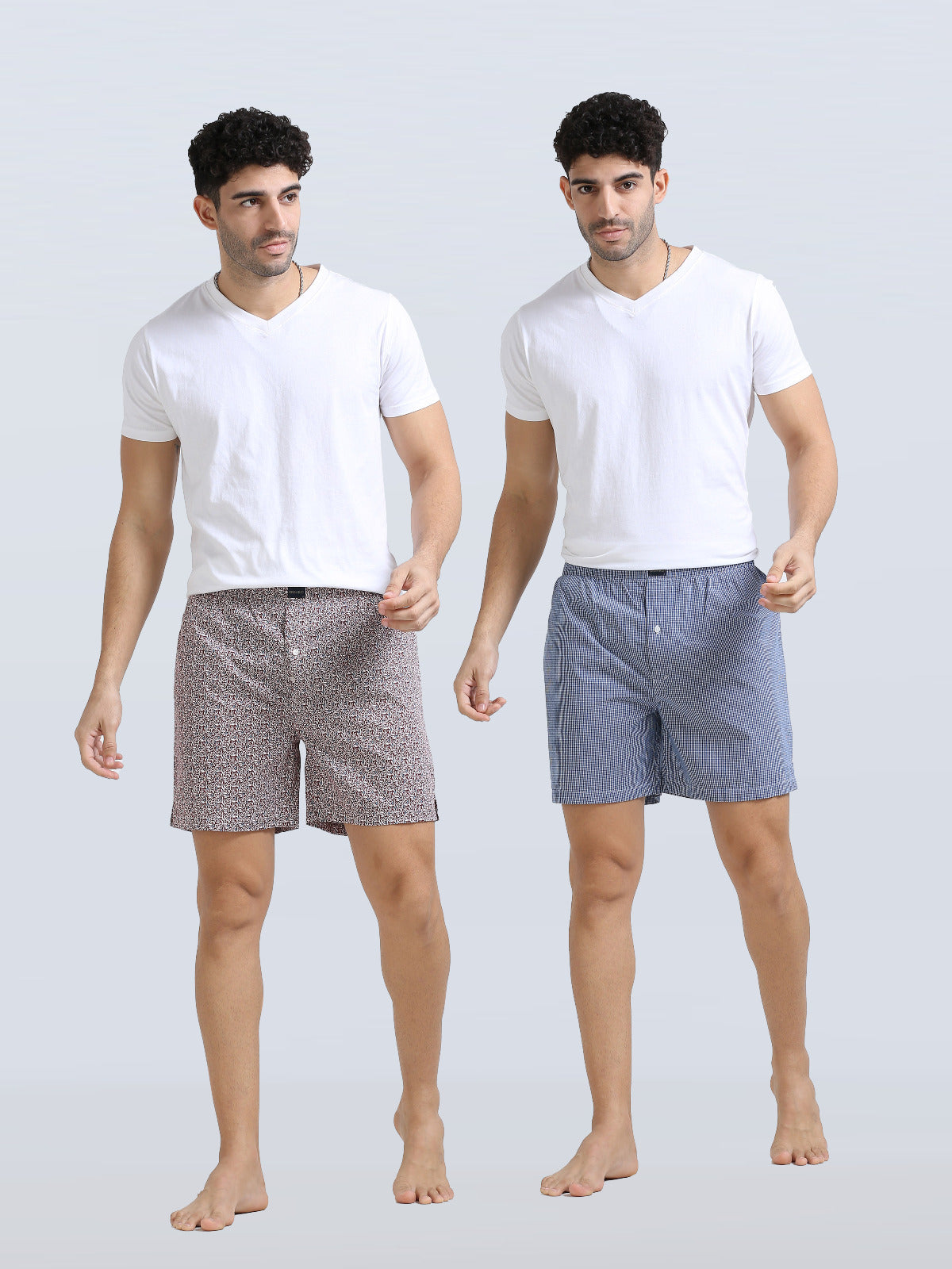 Midnight Blue and maroon Graphic Combo Boxers – URBARO